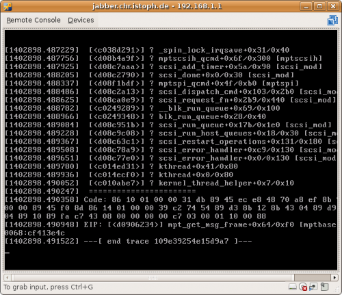 chr.istoph, der Blog » Blog Archive » VM mit Kernel panic abgeschmirt